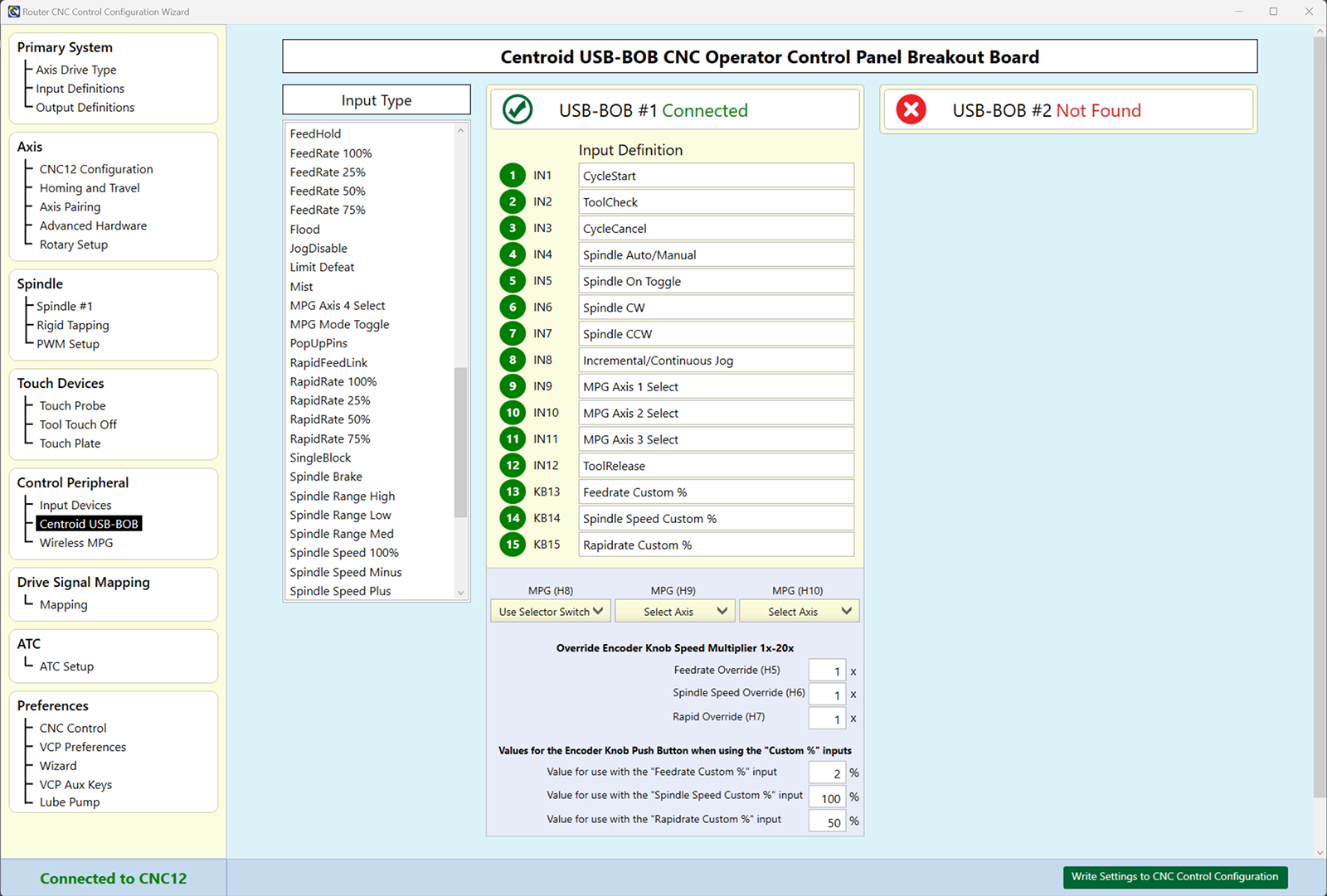 Centroid "USB-BOB" Operator Control Panel Interface Kit