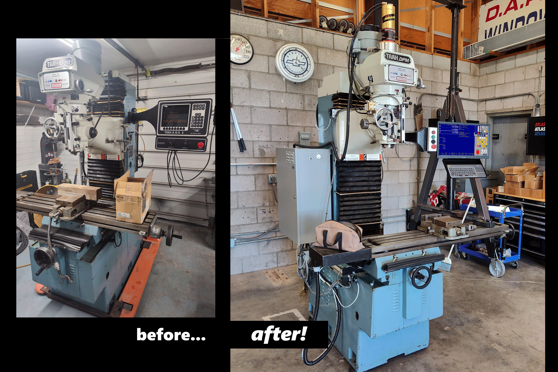 ProtoTrak CNC retrofit upgrades for knee mills, bed mills and lathes.